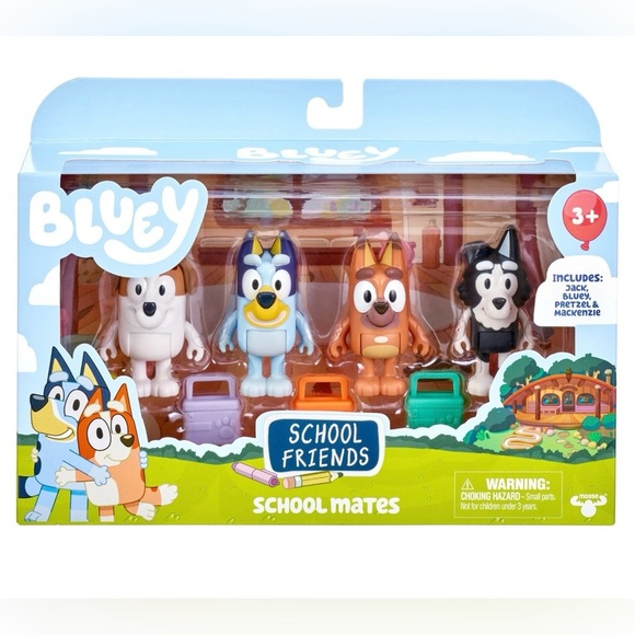 moose toys | Toys | Bluey School Friends School Mates Action 4 Pack ...